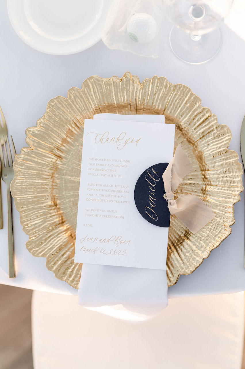 White Floral with Gold Accents Spring Wedding - arraydesignaz.com