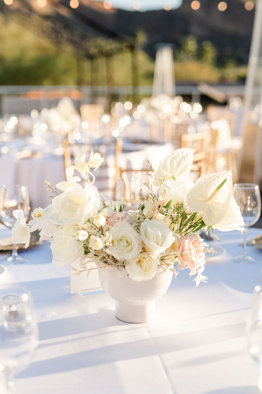White Floral with Gold Accents Spring Wedding - arraydesignaz.com